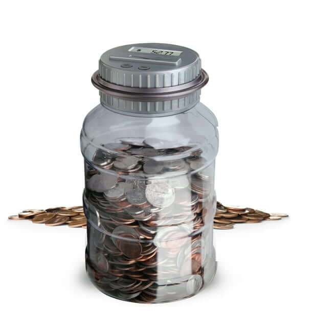 Automatic Coin-Counting Money Jar with LCD Screen